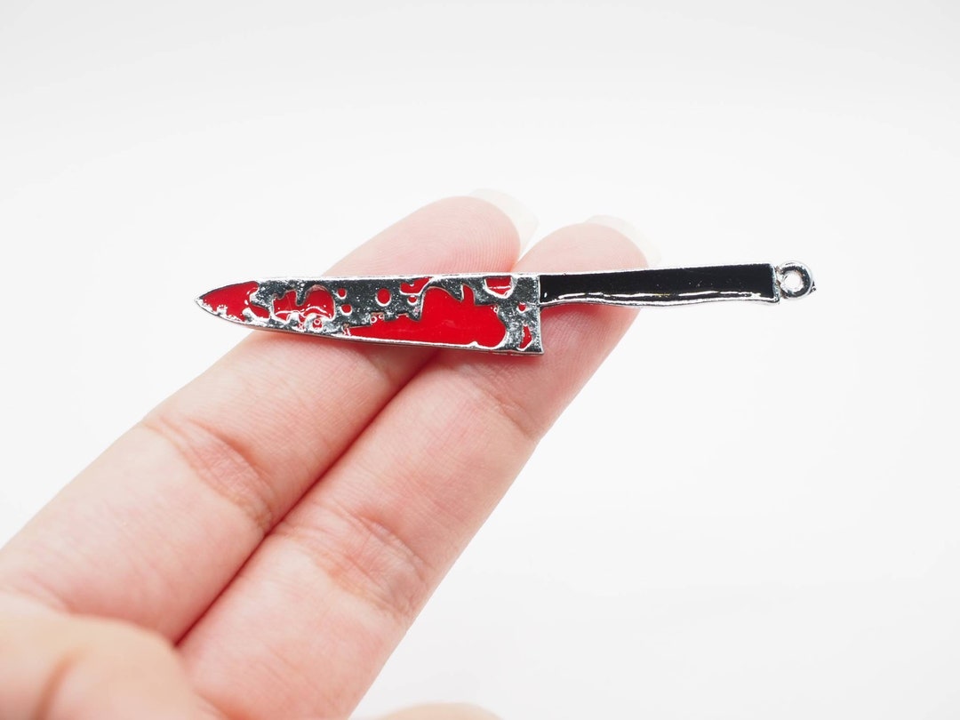 6 Pieces Large Bloody Chef Knife Charm Pendants, Dexter Jewelry ...