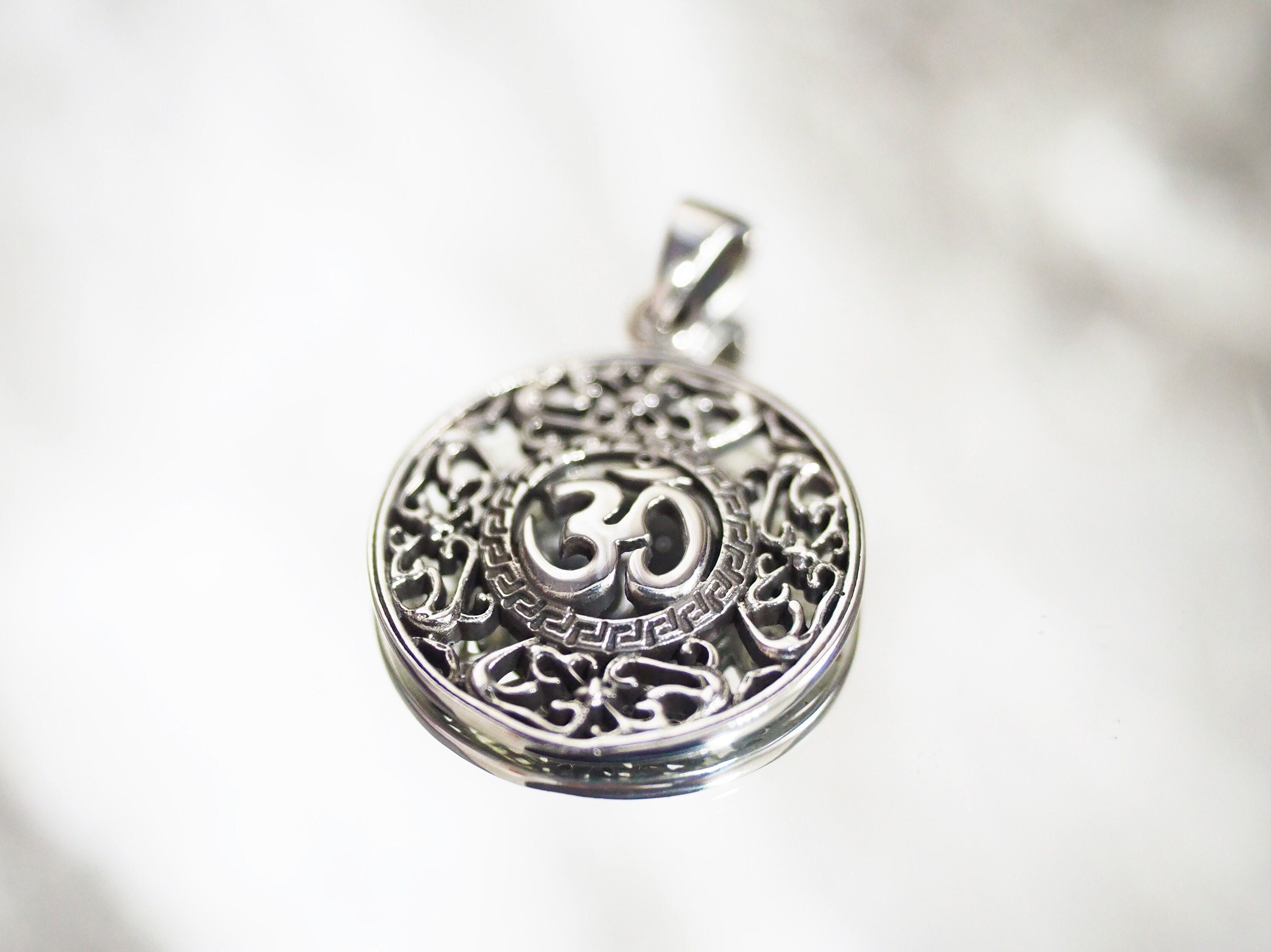 Sterling Silver Tibetan Ohm Charm OM Pendants Mantra Charm - Etsy