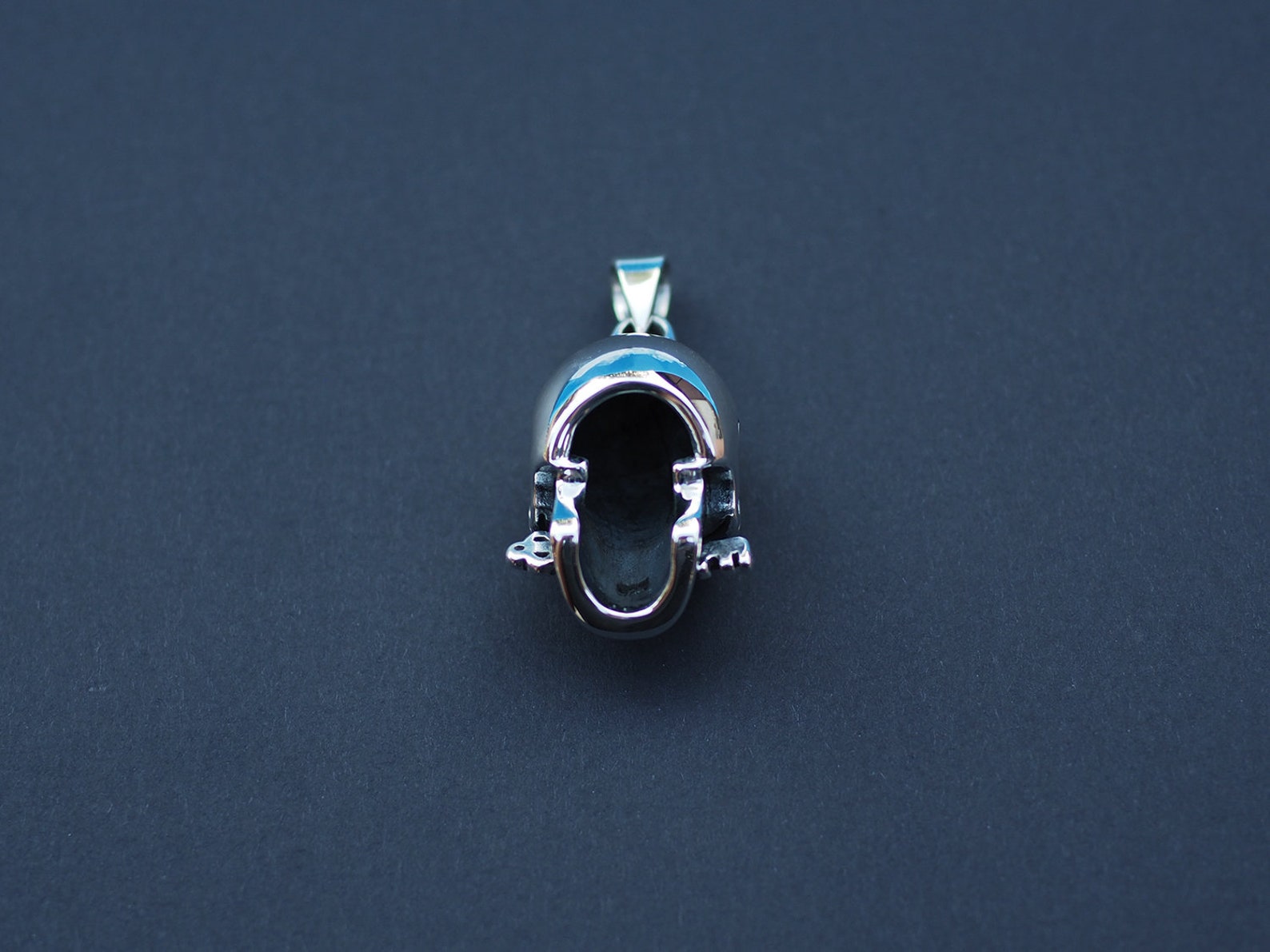 Sugar Skull With Key Pendant Day of Death Charm Solid - Etsy