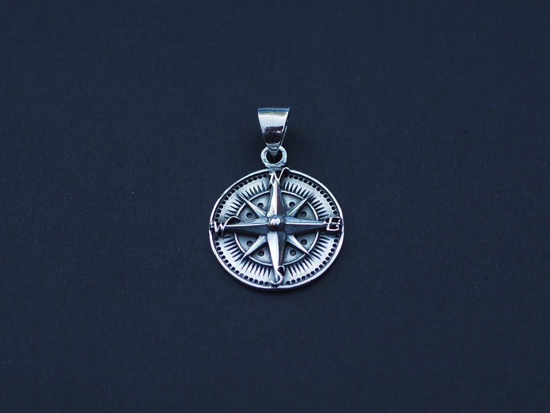 Compass Charm Pendants 925 Sterling Silver Compass Charm - Etsy