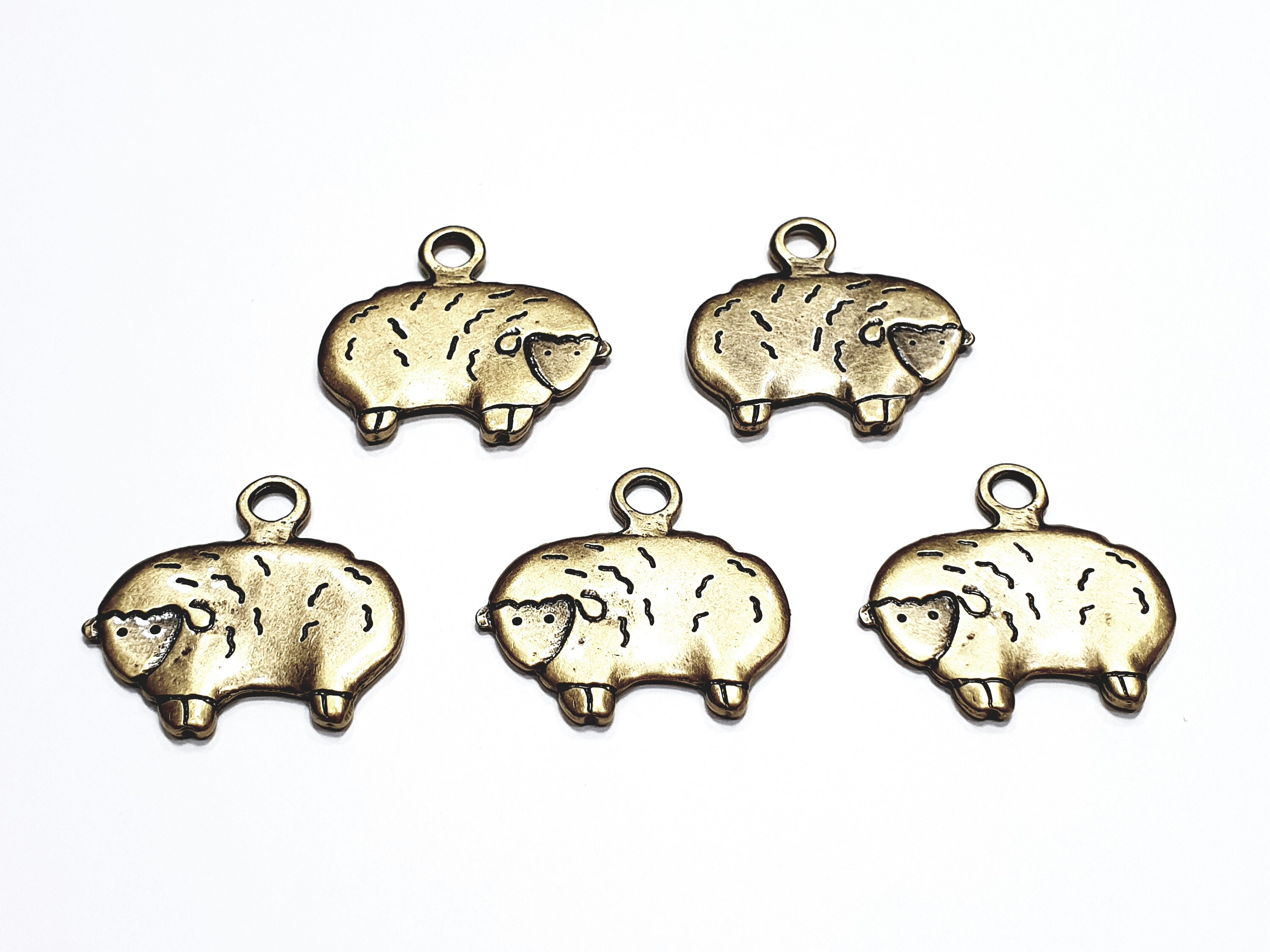 10 Pcs 24 X26 Mm Sheep Charm Antique Brass Lamb Charm - Etsy