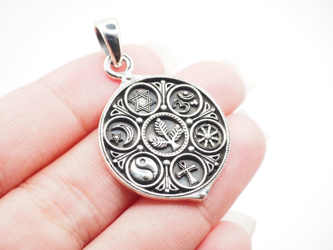 World Religious Symbol Charm Pendants, Symbolic Pendant Necklace, Yin ...
