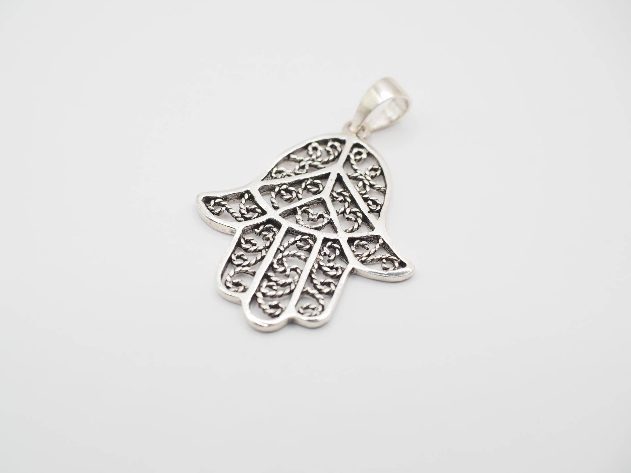 Hamsa Hand Charm Pendants Fatima Hand Charm Sterling Silver - Etsy
