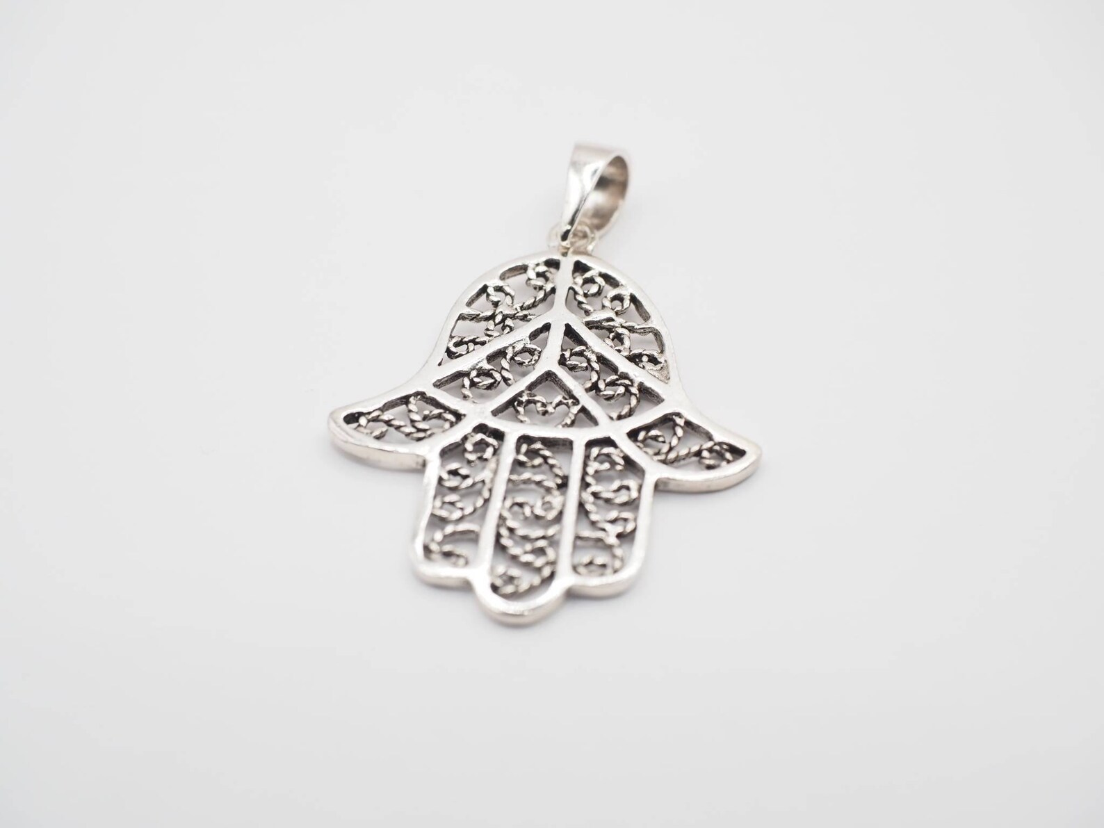 Hamsa Hand Charm Pendants Fatima Hand Charm Sterling Silver | Etsy