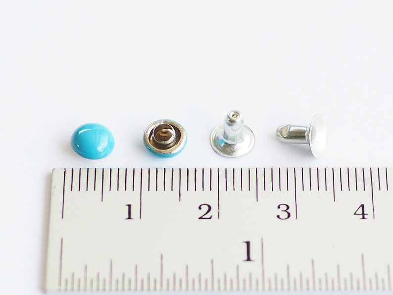 100 Sets of 6 mm Sky Blue Dome Rivet Stud Leather craft stud | Etsy