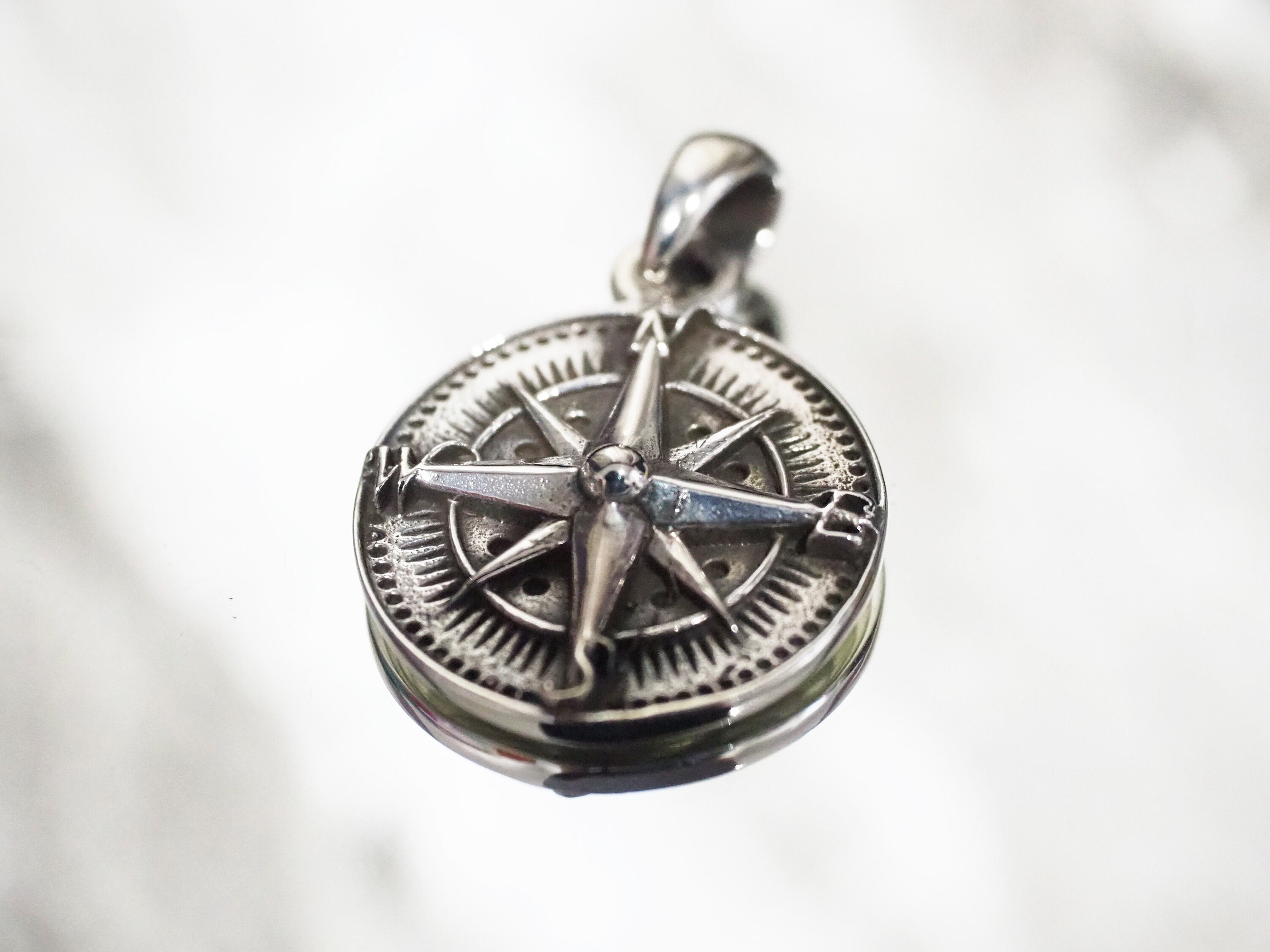 Compass Charm Pendants 925 Sterling Silver Compass Charm - Etsy