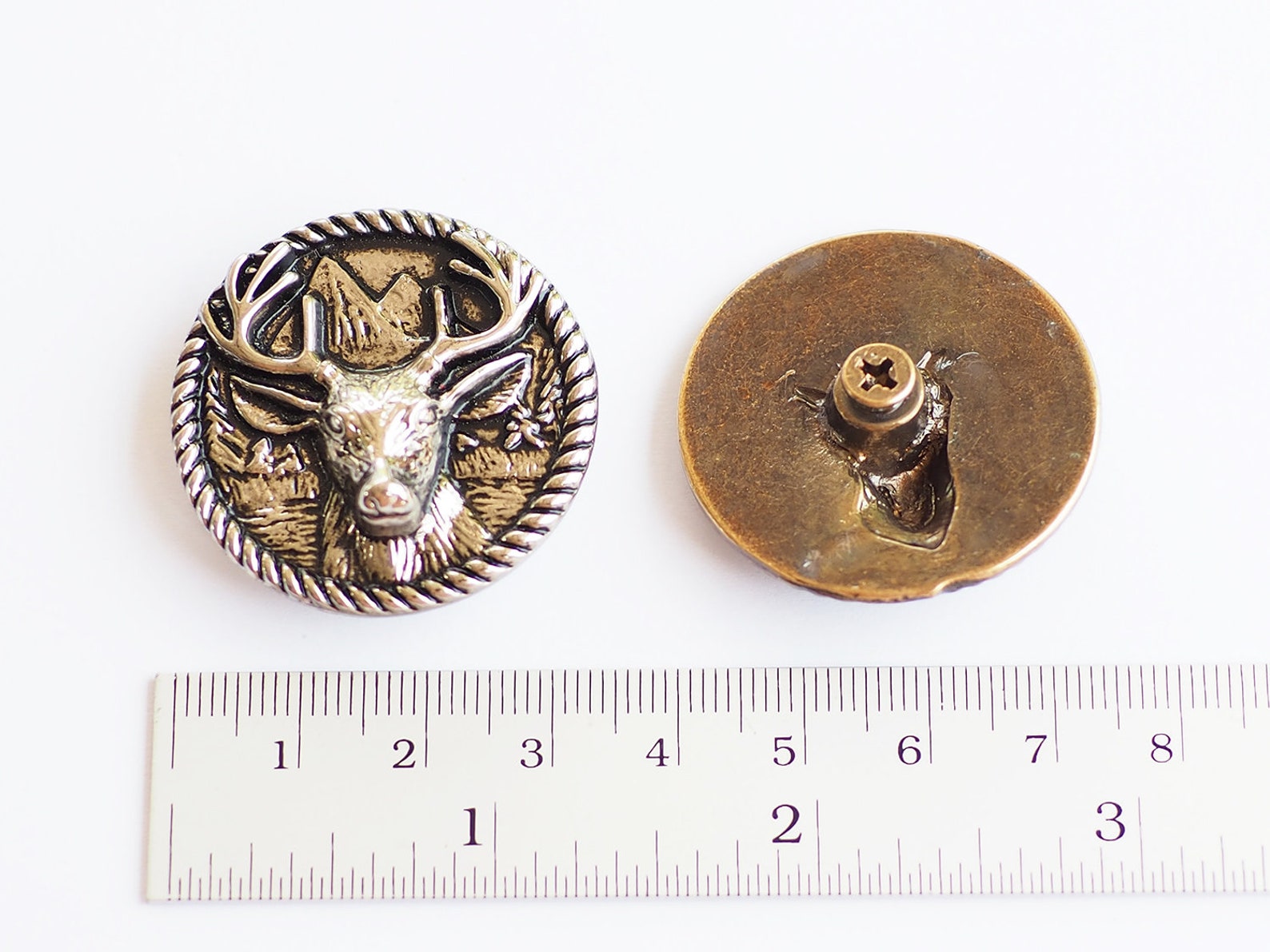 2 Pieces Deer Moose Stud Conchos Deer Stud Screwback - Etsy