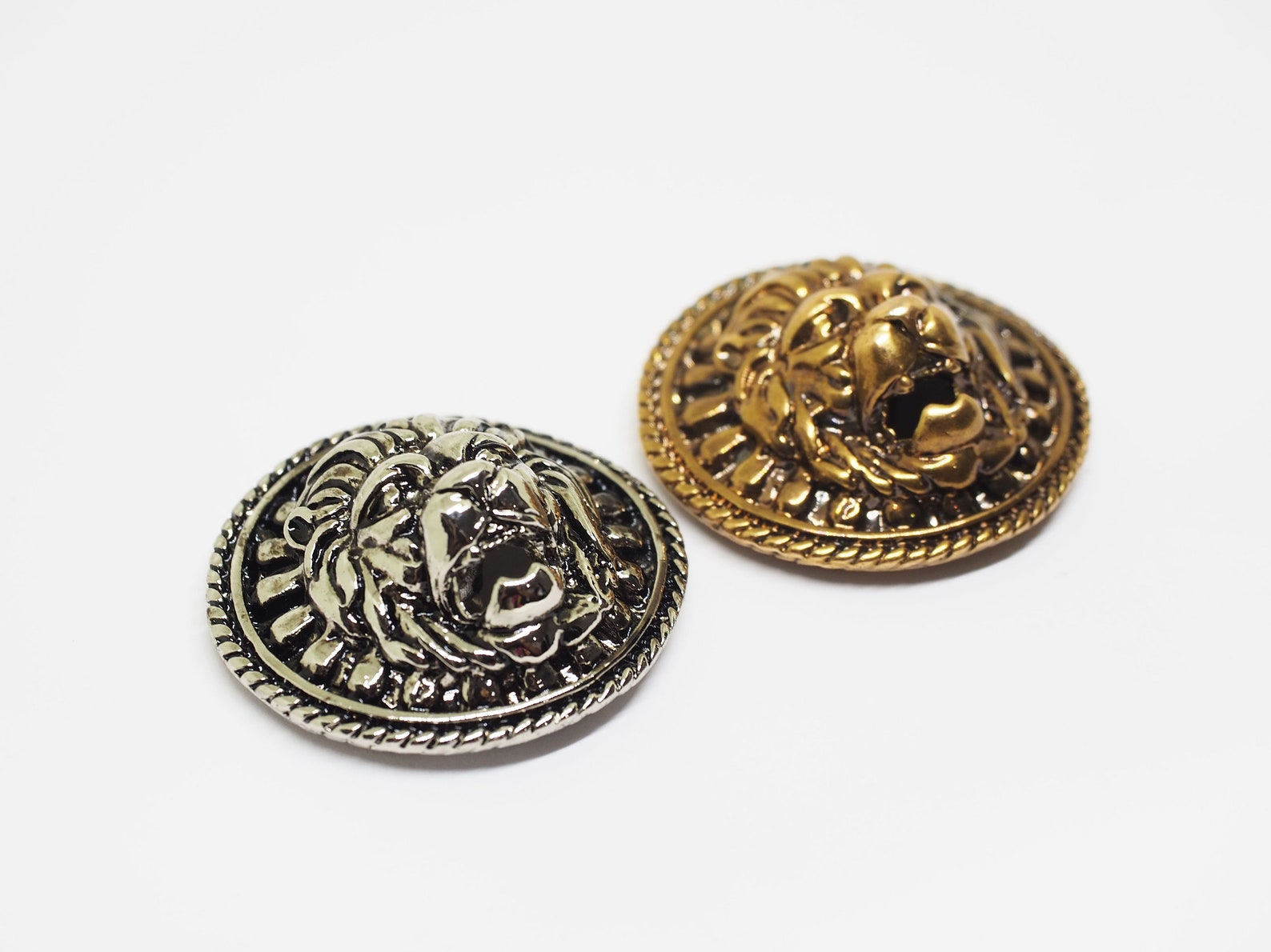 2 Pieces Lion Conchos Animal Stud Screwback Leather Craft | Etsy