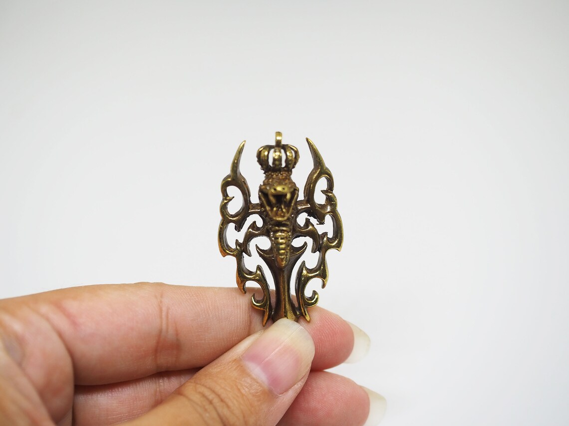 Solid Brass King of Snake Conchos Serpent Cobra Screwback | Etsy