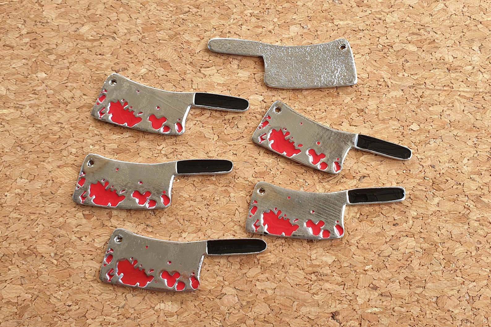 6 Pieces Large Bloody Butcher Knife Charm Pendants Cleaver | Etsy