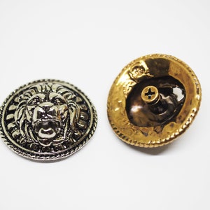 2 Pieces Lion Conchos Animal Stud Screwback Leather Craft Decoration ...