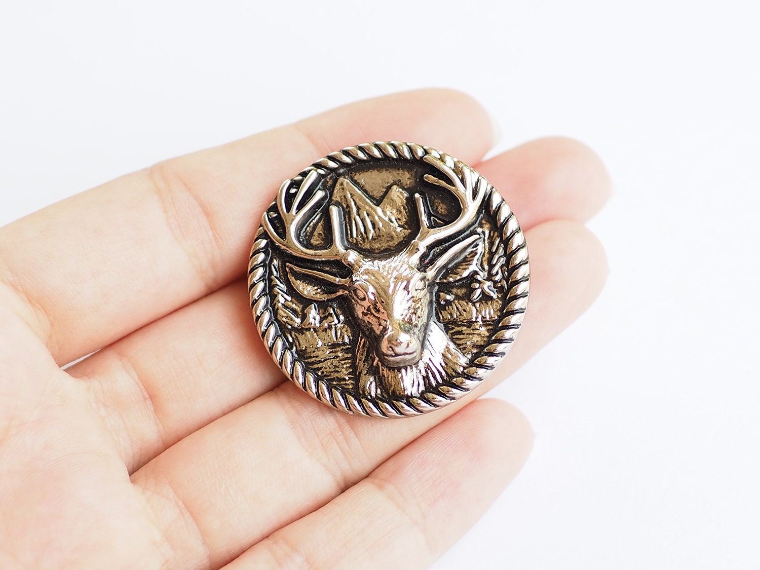 2 Pieces Deer Moose Stud Conchos Deer Stud Screwback | Etsy