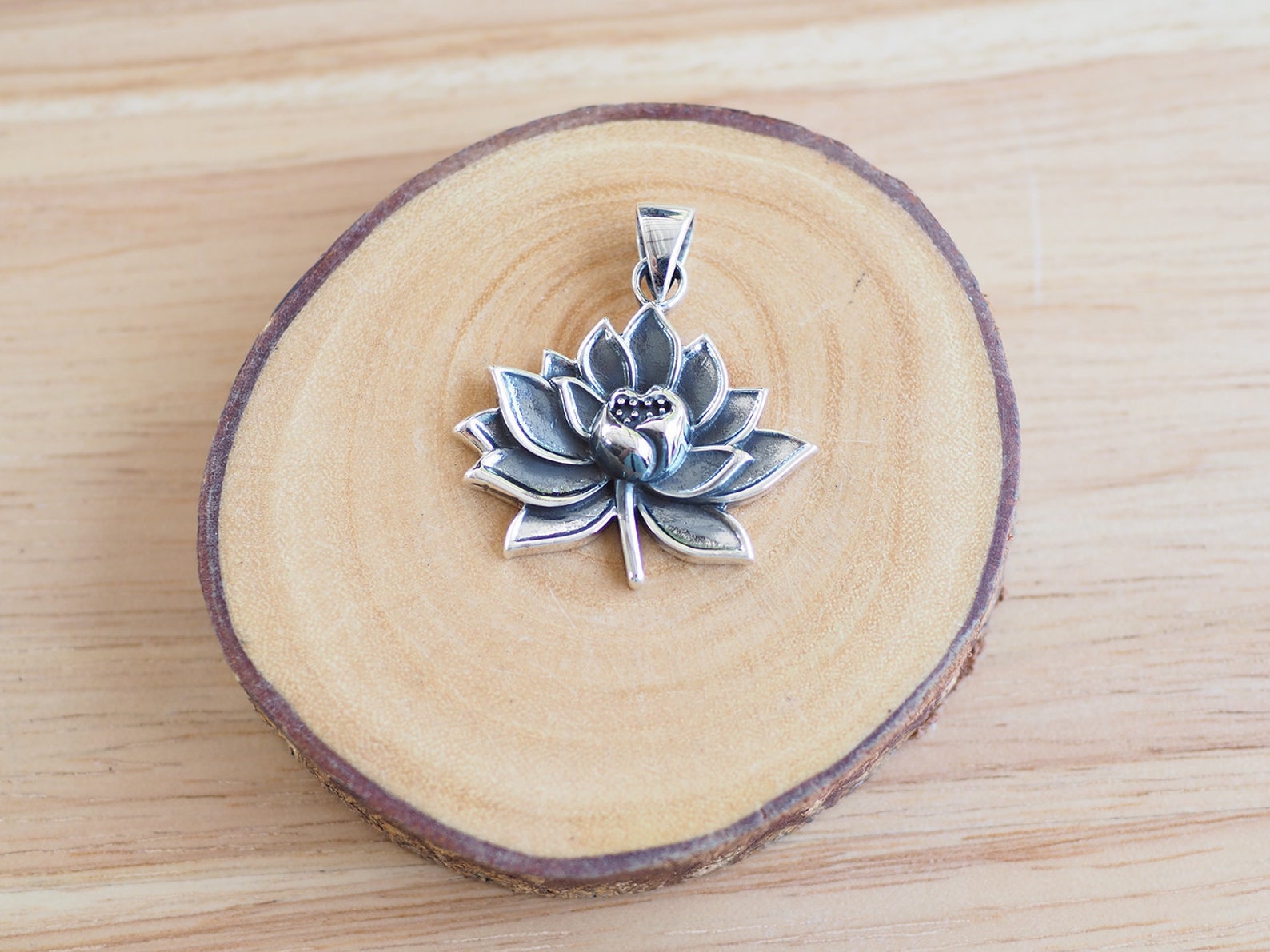 Sterling Silver Lotus Blossom Pendents Lotus Flower Charm - Etsy