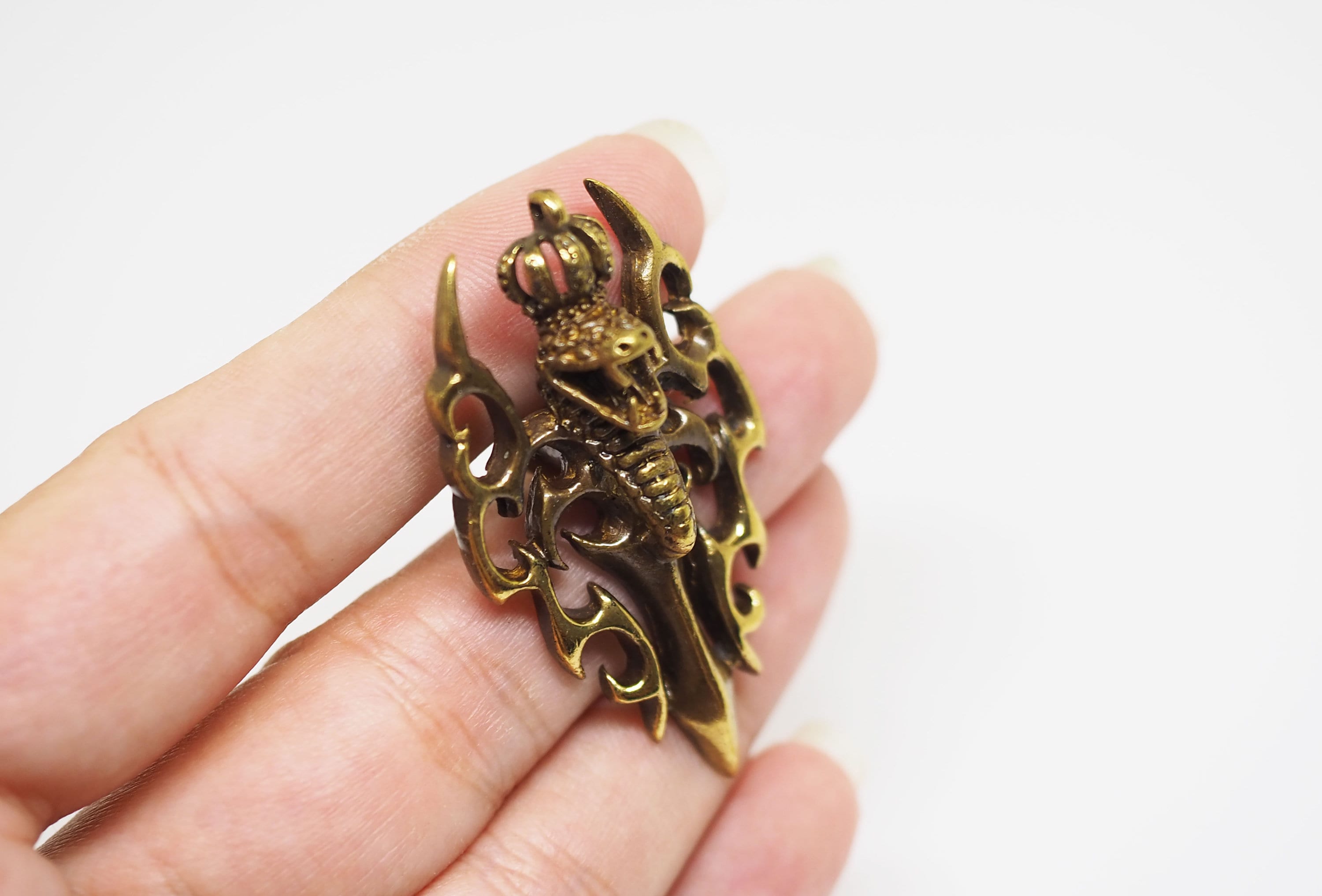 Solid Brass King of Snake Conchos Serpent Cobra Screwback Leather Craft ...