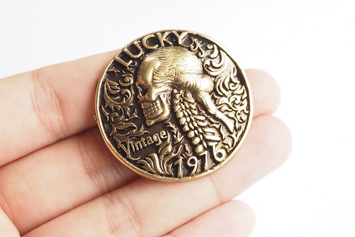 2 Pcs Vintage Skull Conchos Indian Tribal Chief Head Stud | Etsy