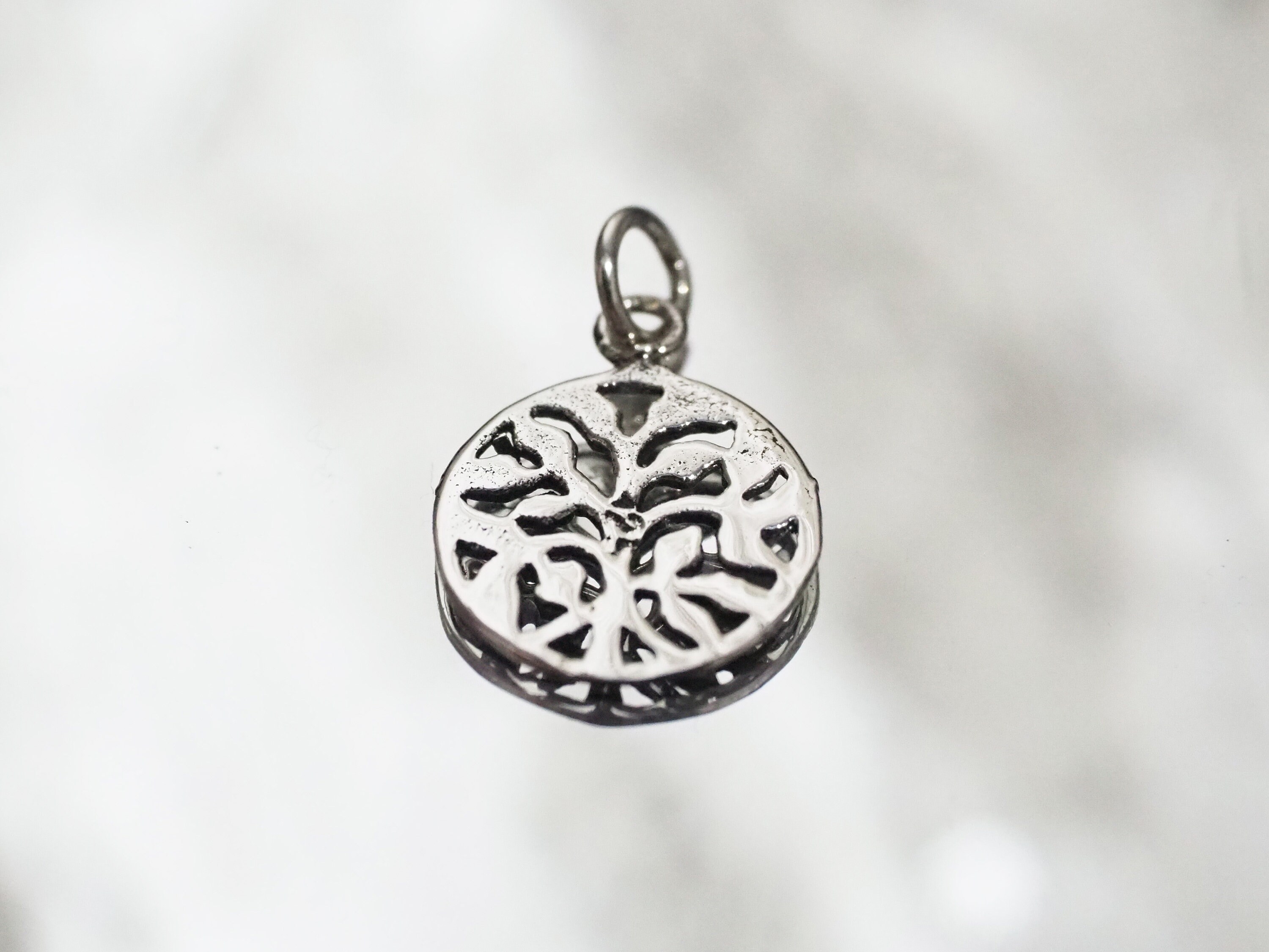 2 Pcs Circle Tree of Life Charm Sterling Silver Charm - Etsy