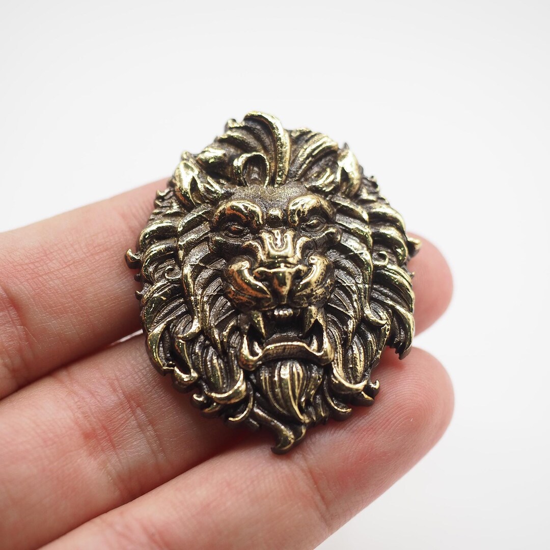 Solid Brass Lion Conchos Animal Stud Screwback Leather Craft Lion ...