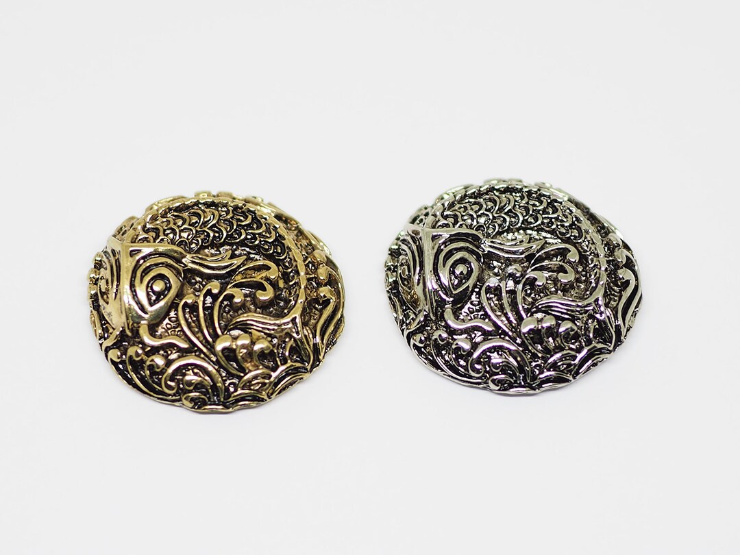 2 Pcs - Koi Fish Conchos, Fish Stud Screwback, Leather Craft ...