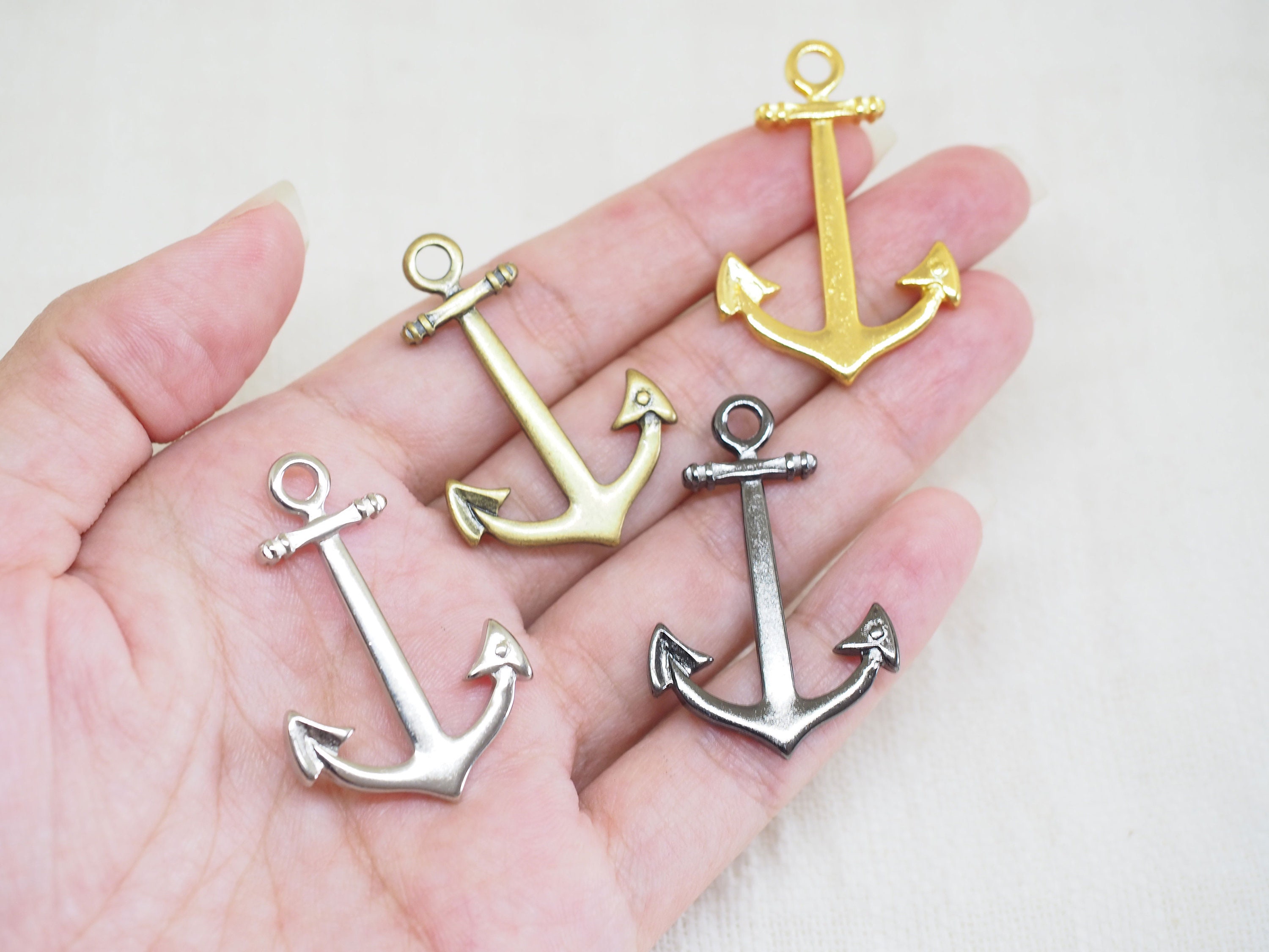 5 Pieces Anchor Charm Pendants Anchor Bracelet Making - Etsy
