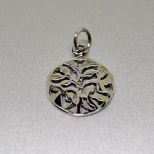 2 Pcs Circle Tree of Life Charm Sterling Silver Charm - Etsy
