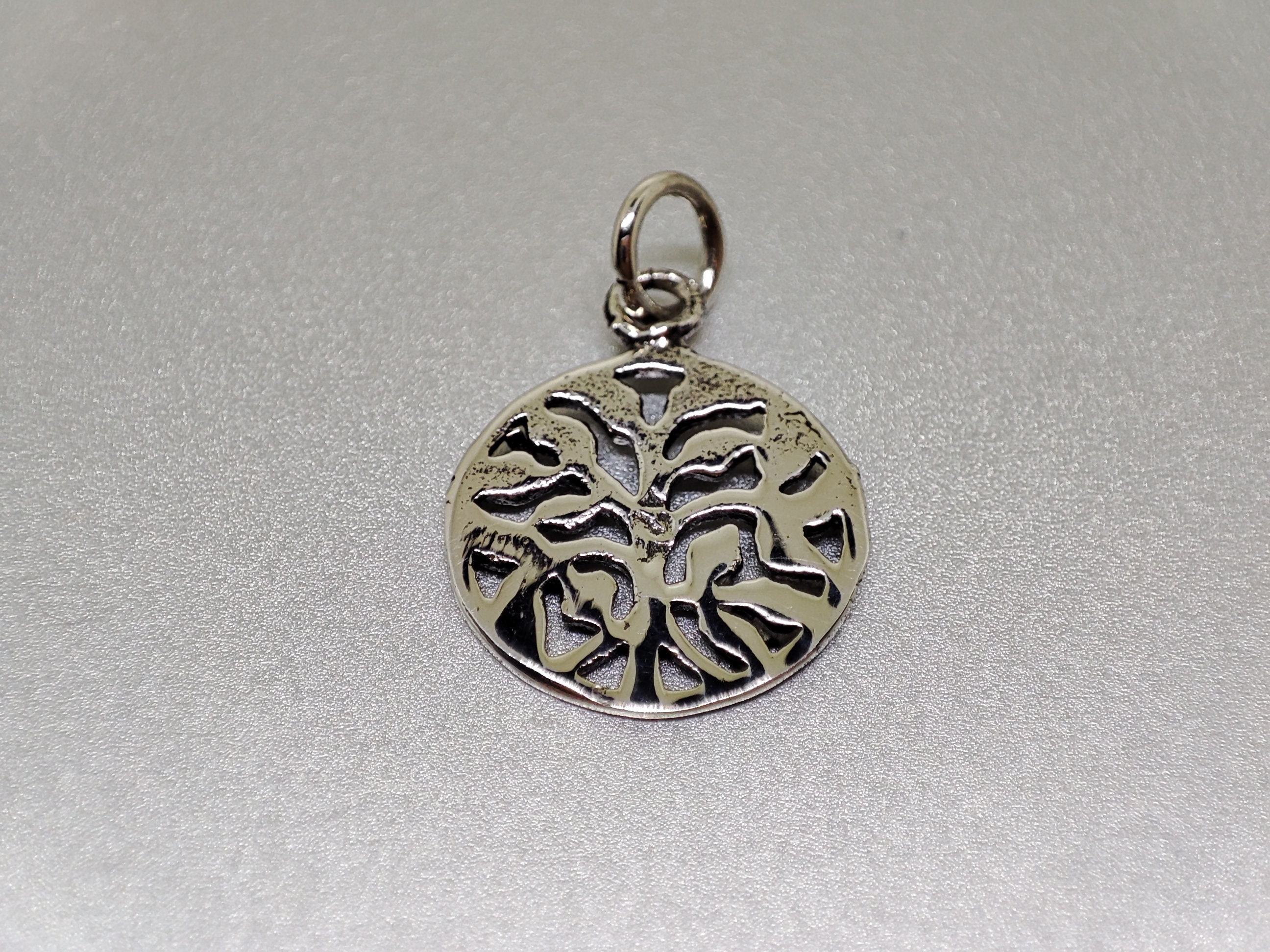 2 Pcs Circle Tree of Life Charm Sterling Silver Charm | Etsy