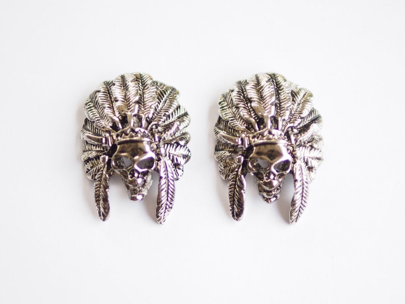 2 pcs Bohemian Skull Conchos Skull concho Southwestern | Etsy