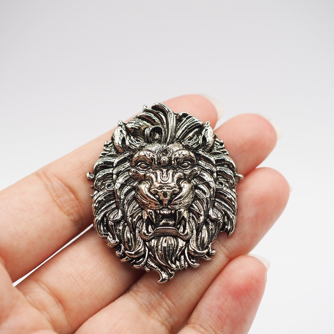 Antique Silver Lion Conchos 2 Pcss Animal Stud Screwback - Etsy