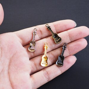 10 Pieces Guitar Charm Pendants, Ukulele Charm, Music Instrument, Music ...