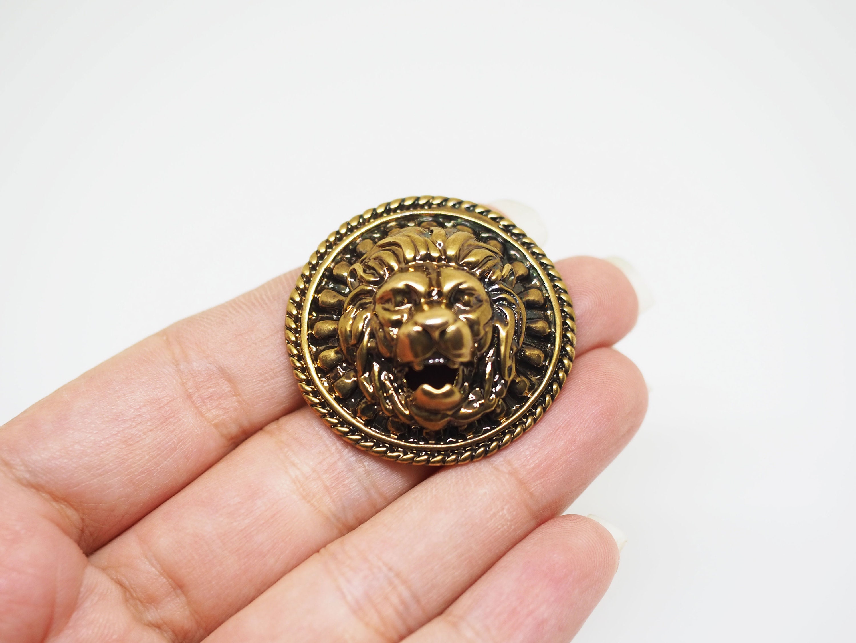 2 Pieces Lion Conchos Animal Stud Screwback Leather Craft | Etsy