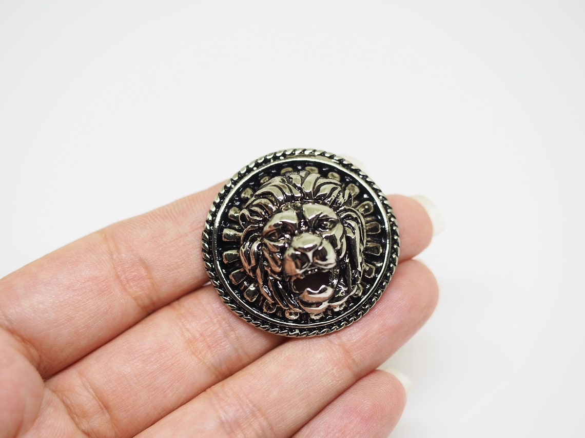 2 Pieces Lion Conchos Animal Stud Screwback Leather Craft - Etsy