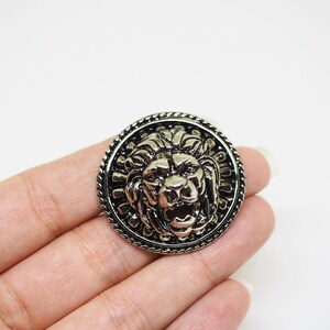 2 Pieces Lion Conchos Animal Stud Screwback Leather Craft Decoration ...