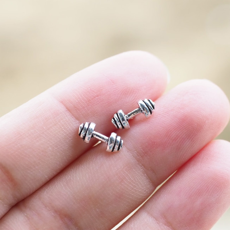 Barbell Earrings - Etsy