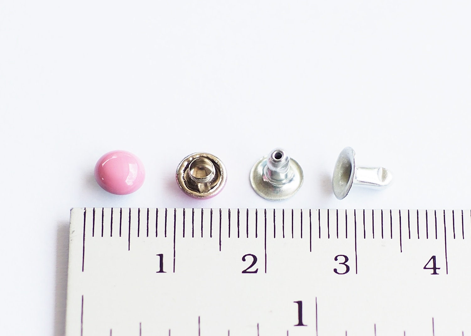 100 Sets of 6 Mm Baby Pink Dome Rivet Stud, Leather Craft Stud, Pink ...