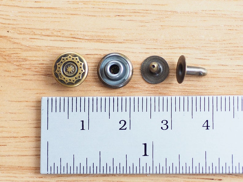 50 or 100 Sets of 9 Mm Snow Flake Rivets Star Rivet Stud - Etsy