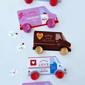 Digital Download Delivery Truck Mini Valentines - Unique and Perfect ...