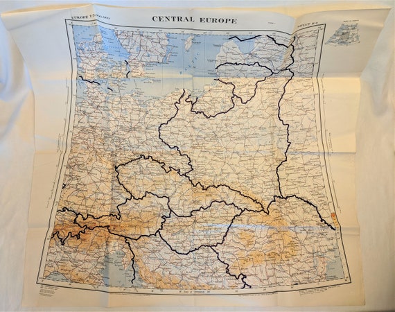 Vintage Map Post War 1944 Army Map Service Corps of - Etsy