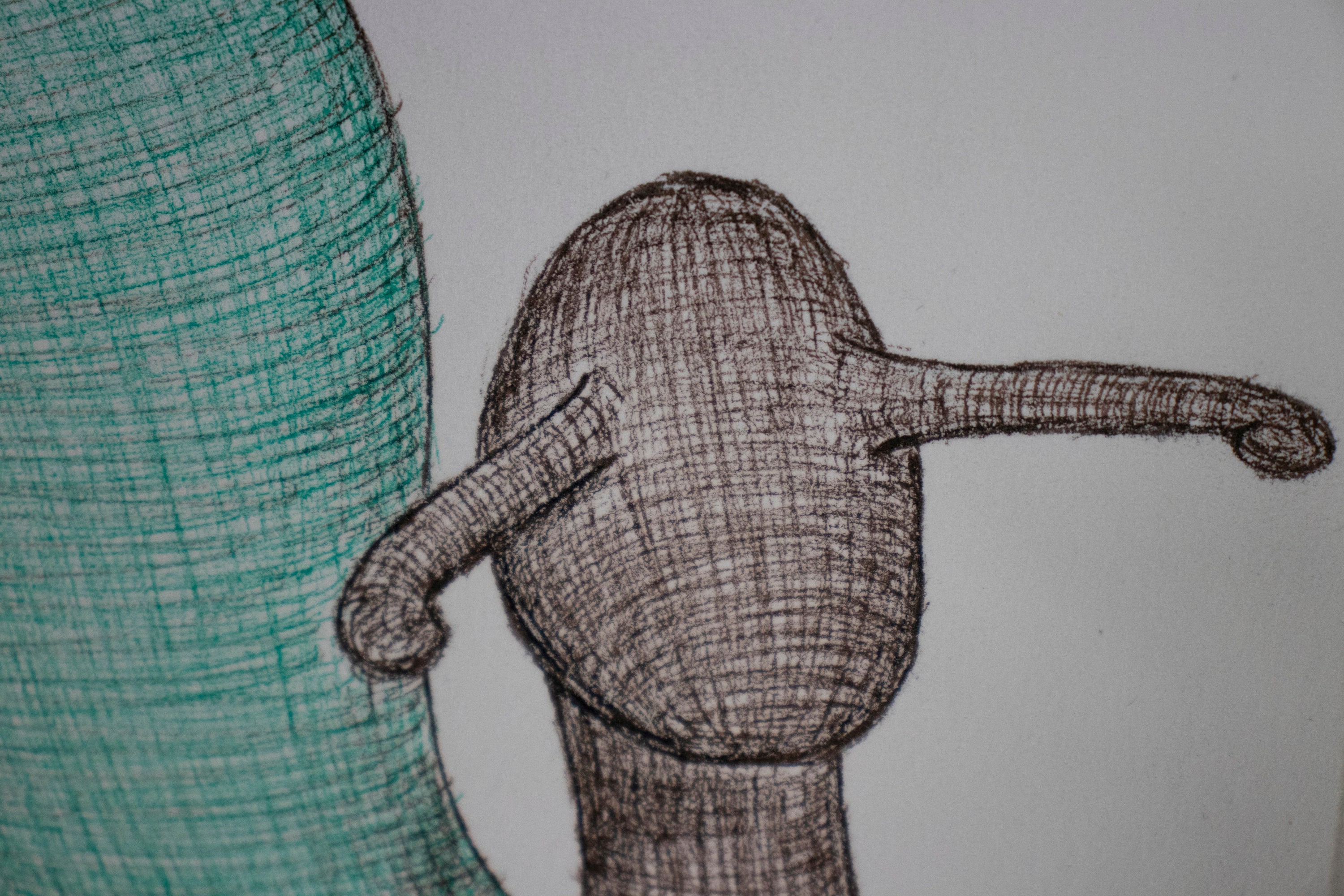 Hand Drawn Pen and Ink Wall Hanging Snail - Etsy