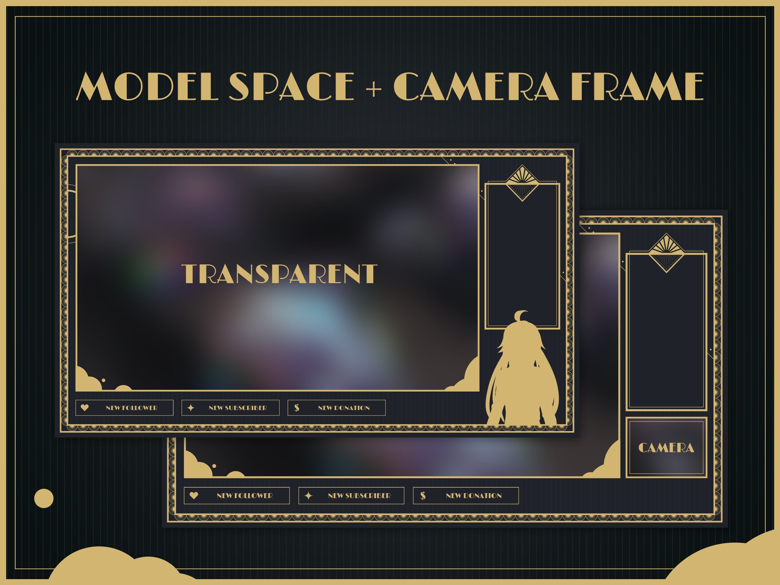 Animated Art Deco Stream Package for Twitch - Screens, Panels, Chat Box ...