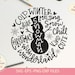 Snowman Typography | SVG Files | Digital Download | Christmas Doodle ...