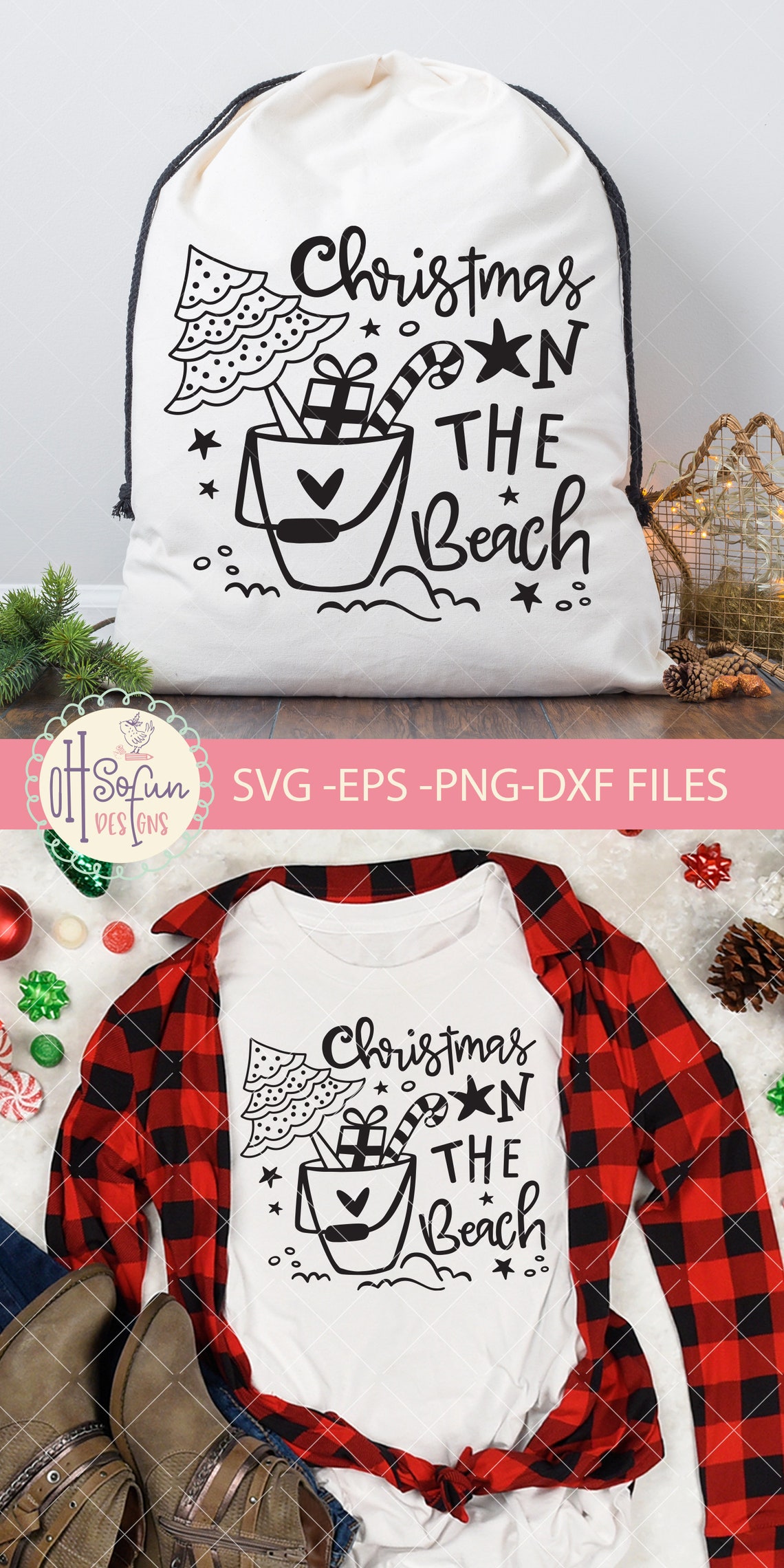 Christmas on the Beach | SVG Cut File | Digital Download | Christmas ...