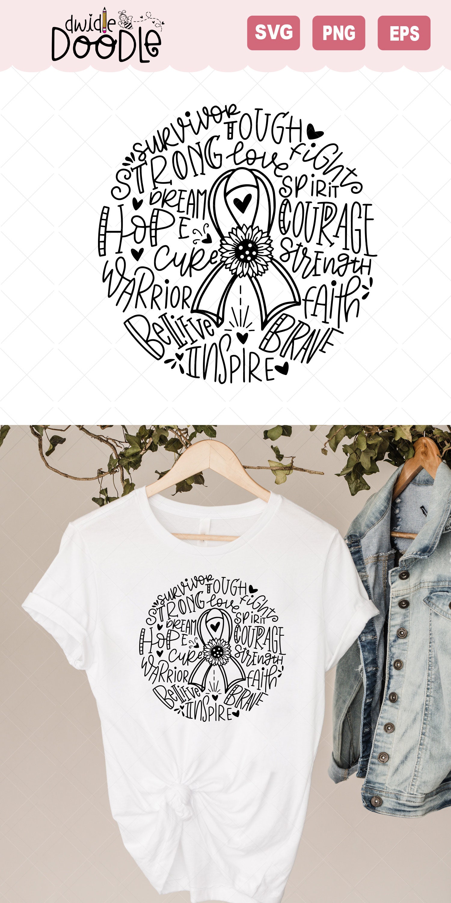 Cancer Awareness SVG Cut File, Cameo Cricut Cut File, Cancer Quote Svg ...