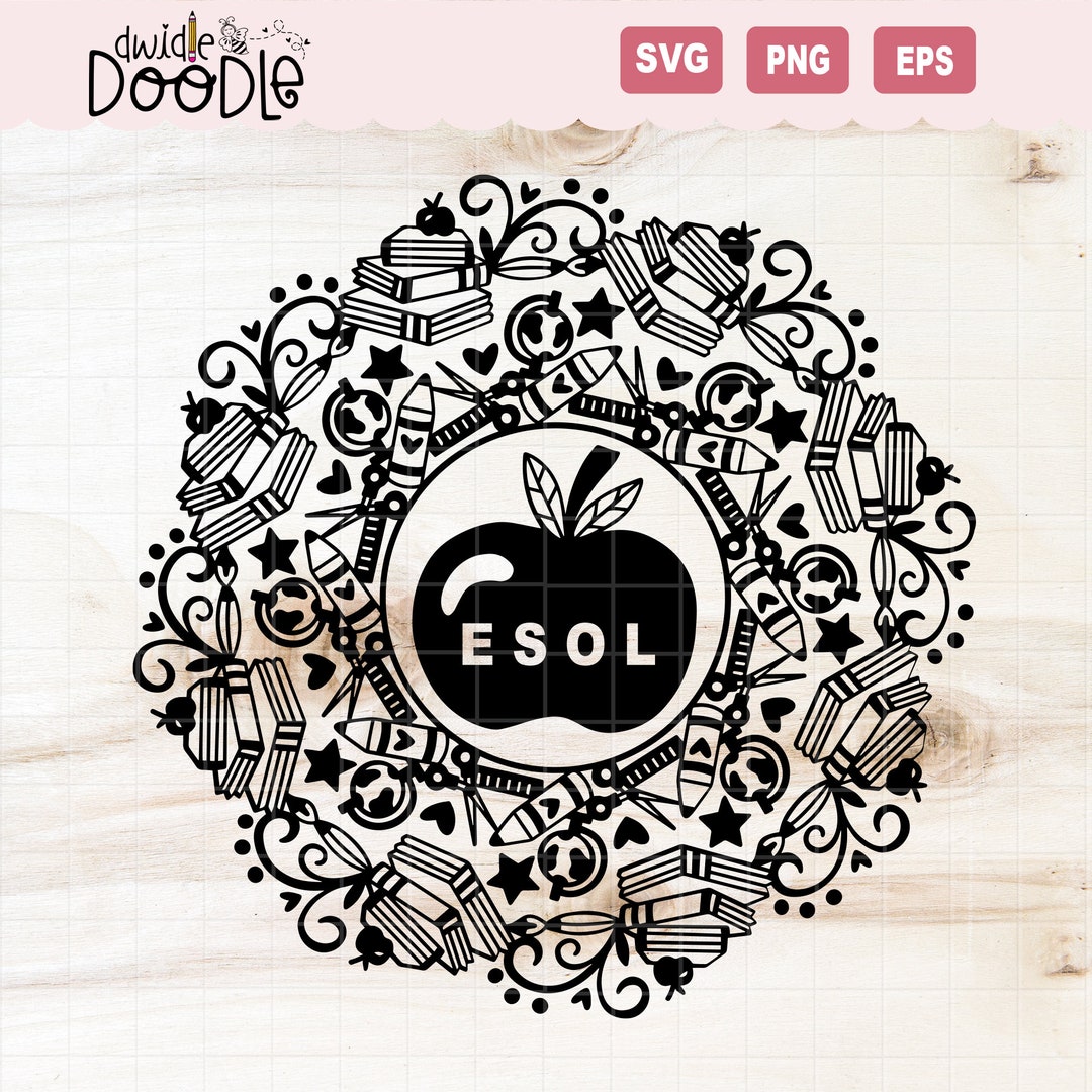Esol Teacher Mandala Svg, DIGITAL DOWNLOAD ONLY, Mothers Day Gift Svg ...