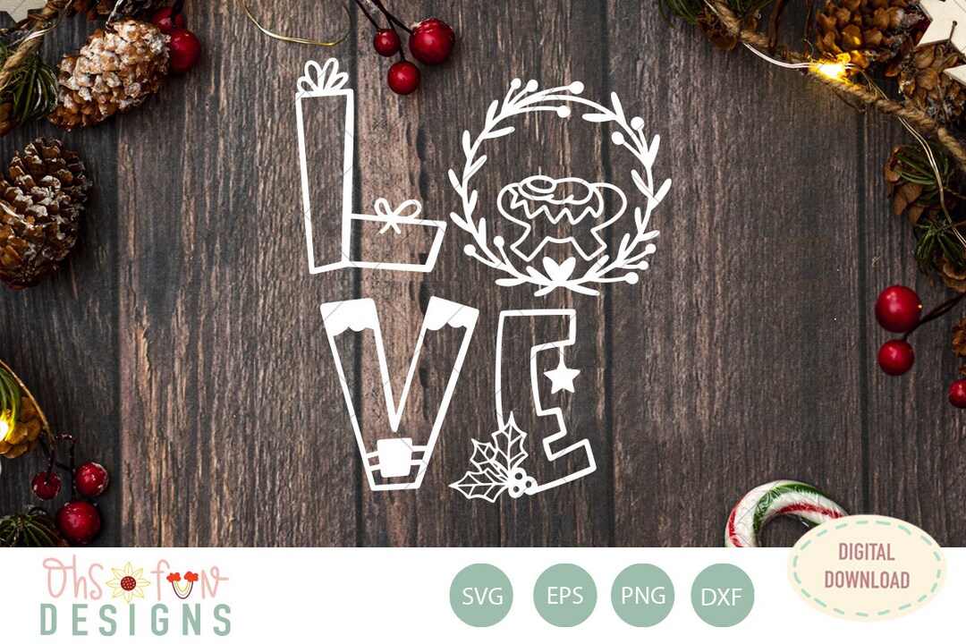 Love Christmas Svg, DIGITAL DOWNLOAD ONLY, Christian Christmas Svg ...