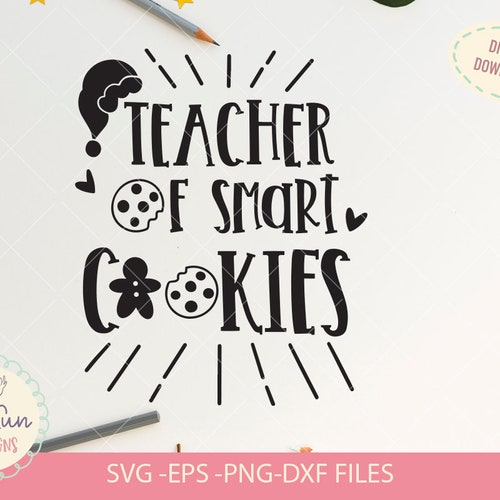 Christmas Svg Teacher of Smart Cookies Svg Gingerbread Svg - Etsy
