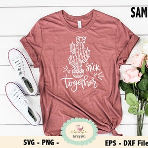 Stick Together Cactus SVG, Cameo Cricut Cut File, Cactus Stamp Svg ...