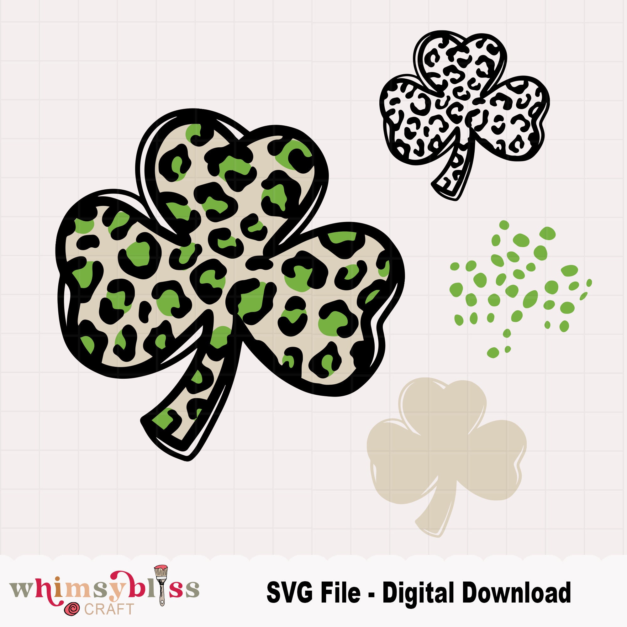 3D Shamrock Animal Print Svg File DIGITAL DOWNLOAD ONLY - Etsy Canada