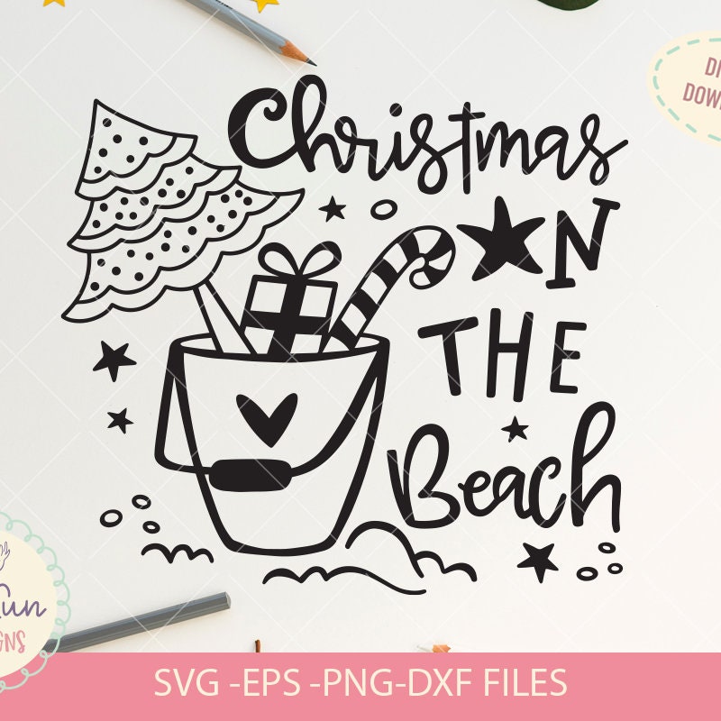 Beach Christmas Svg - Etsy