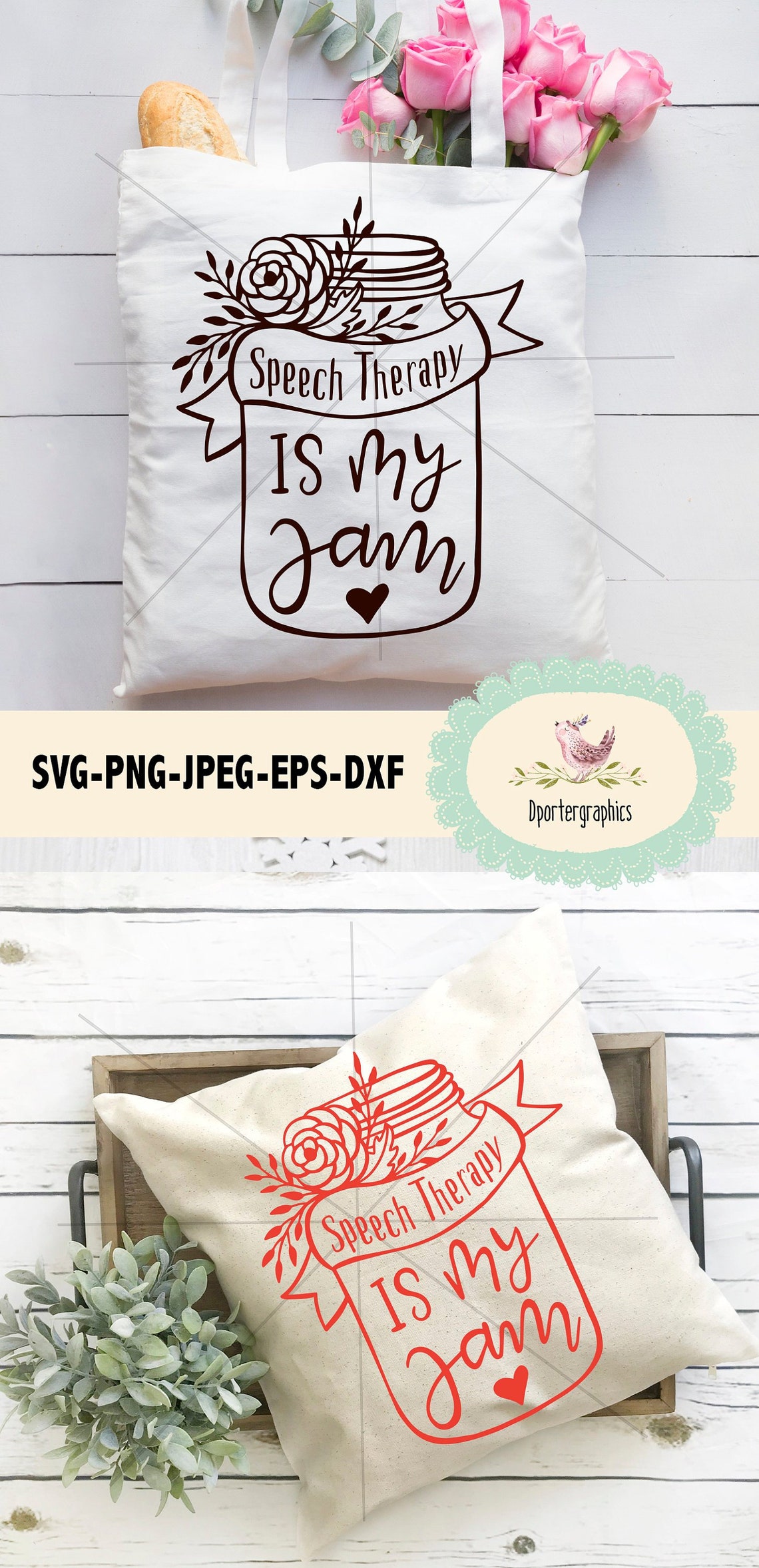 Speech Therapy is My Jam SVG PNG Cameo Cricut Cut File - Etsy