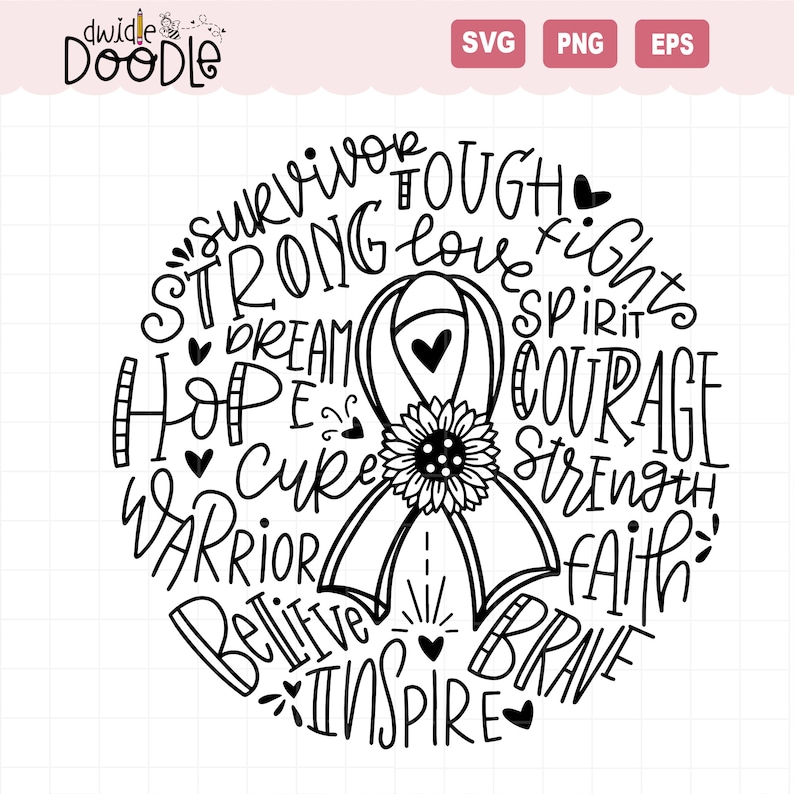 Cancer Awareness SVG Cut File Cameo Cricut Cut File Cancer - Etsy