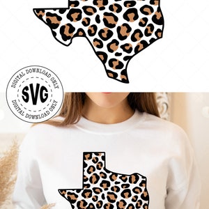 Texas Map Leopard Print Svg | DIGITAL DOWNLOAD ONLY | Animal Print ...